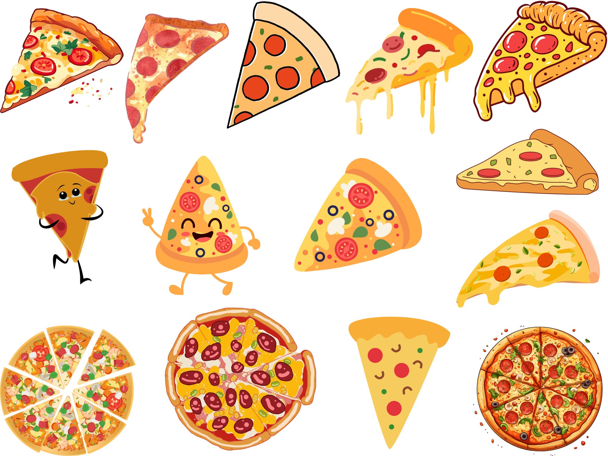 Beautiful Pizza Clipart Bundle , Best and High Quality Pizza Clipart ...