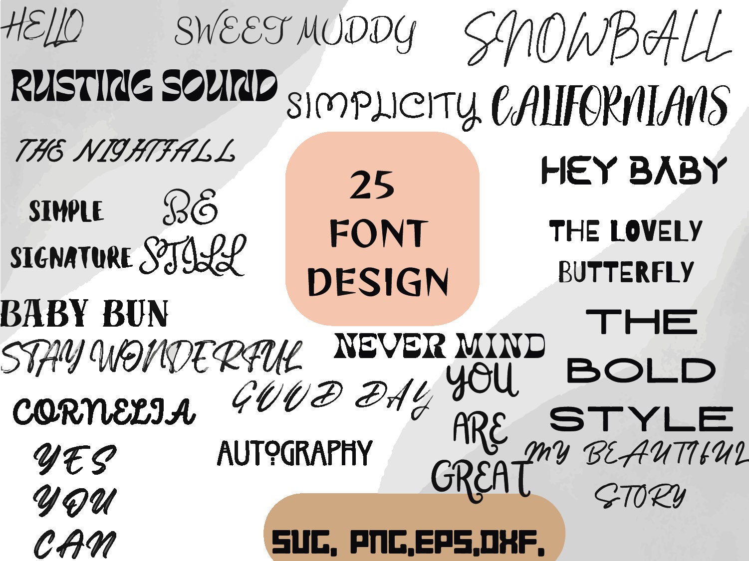 FONT BUNDLE SVG, Canva Font , Crafting Font , Digital Font , Instant ...