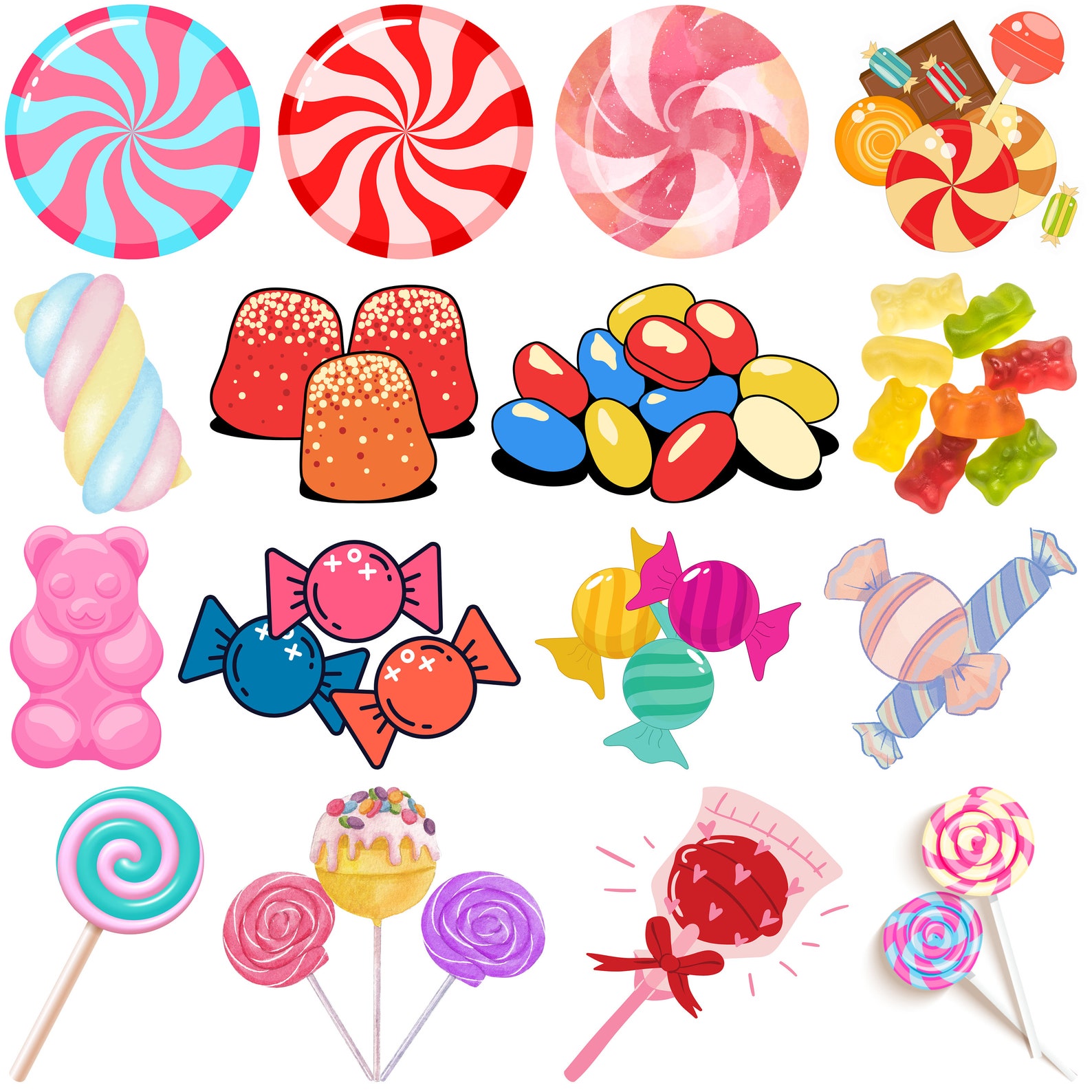 Candy Svg Bundle, Lollipop Svg, Sweets Svg, Candy Vector, Candy Clipart ...