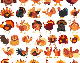 TURKEY SVG Bundle, FARM Animals Svg, Turkey Silhouette, Turkey Cut File ...