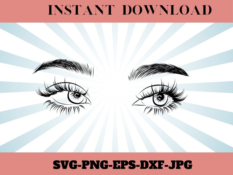 Eyelashes and Brows Svg, Lashes SVG, Beauty, Eyelashes Girl Svg ...