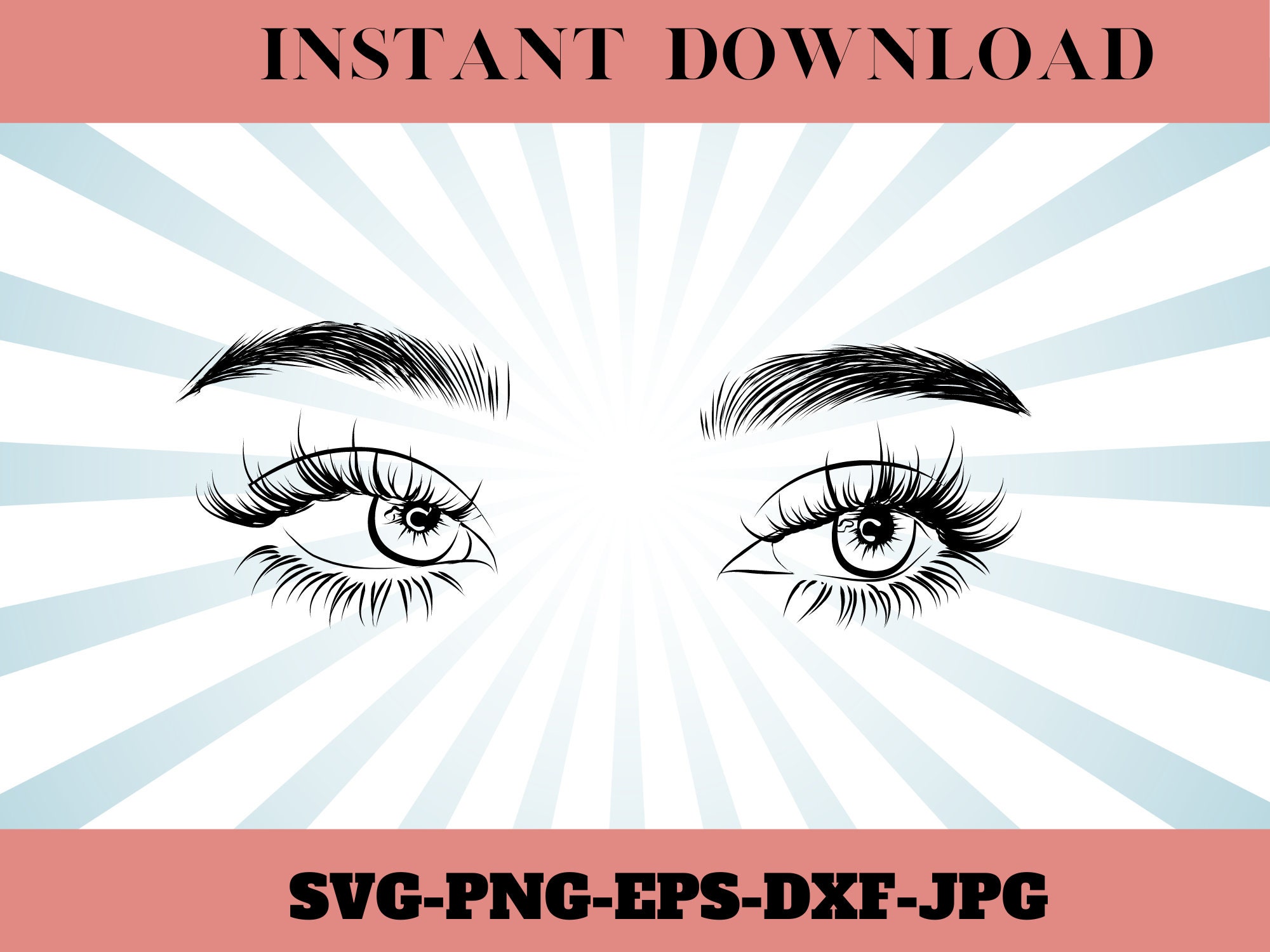 Eyelashes and Brows Svg, Lashes SVG, Beauty, Eyelashes Girl Svg ...