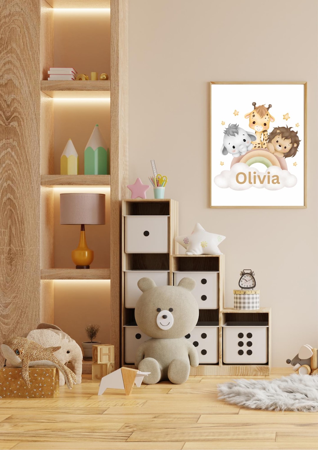 Personalised Baby Animal Nursery Room Digital Download - Etsy