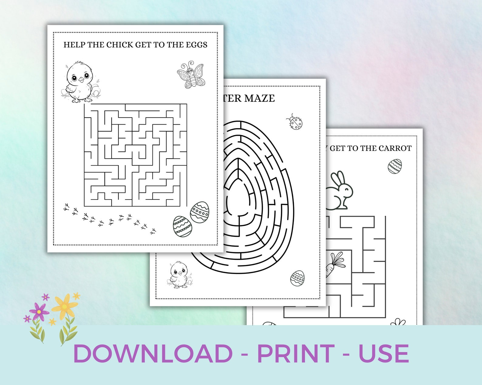 Easter Activity Pack, Kids Games Bundle, Word Search, Coloring Pages ...