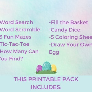 Easter Activity Pack, Kids Games Bundle, Word Search, Coloring Pages ...