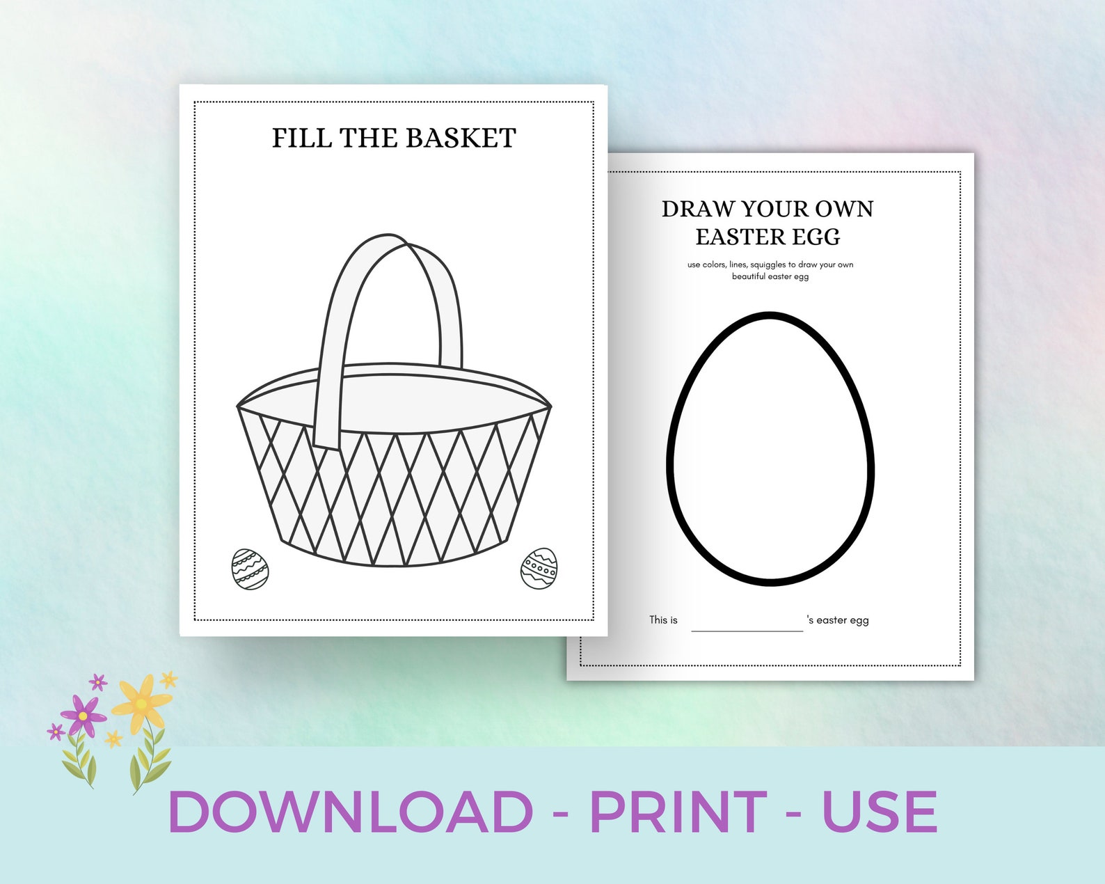 Easter Activity Pack, Printable Activities for Kids With Games, Word ...