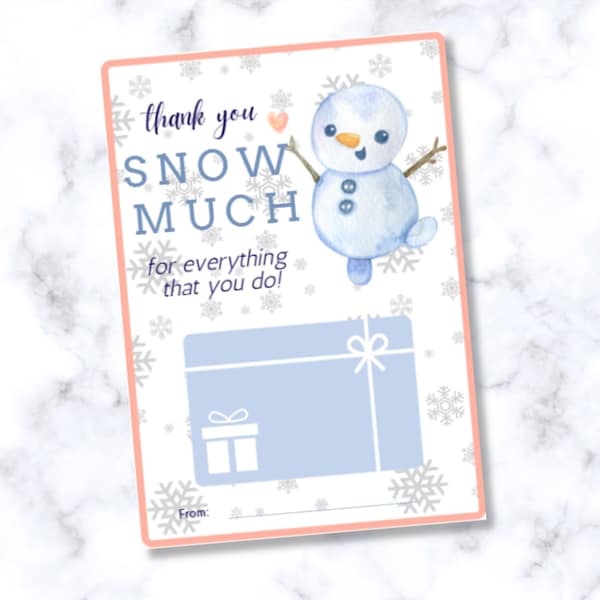 Thank You Snow Much - Etsy