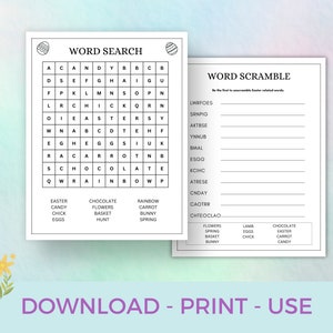Easter Activity Pack, Kids Games Bundle, Word Search, Coloring Pages ...