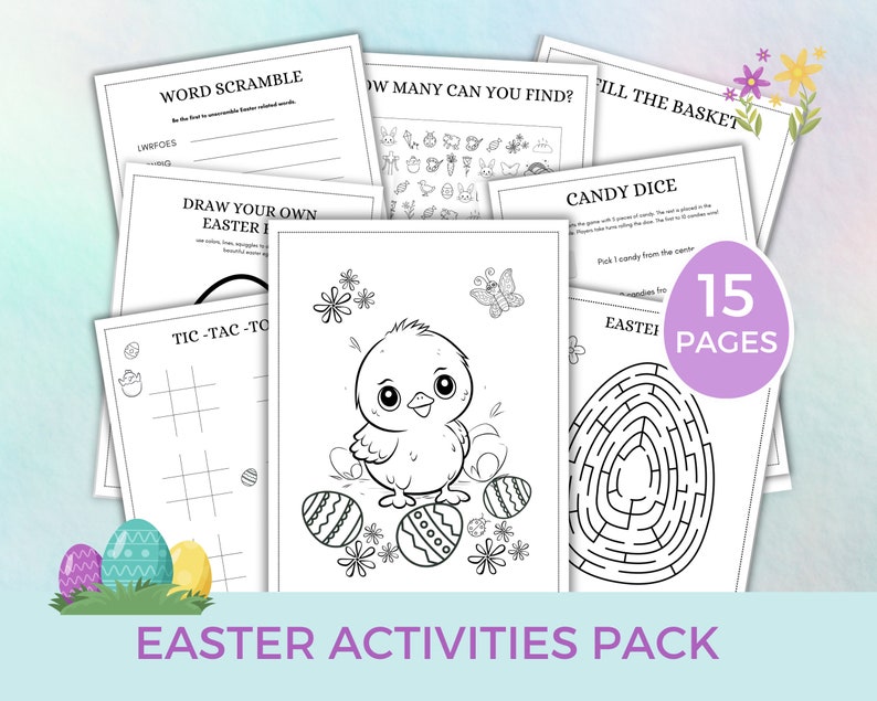 Easter Activity Pack, Printable Easter Games, Word Search, Easter ...