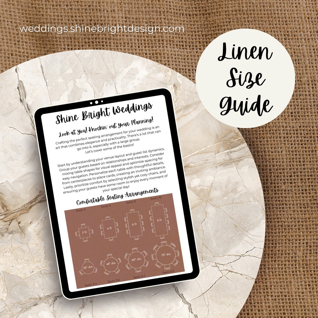 Table Linen Size Guide for Dreamy Weddings|dreamy Table Linens Size ...