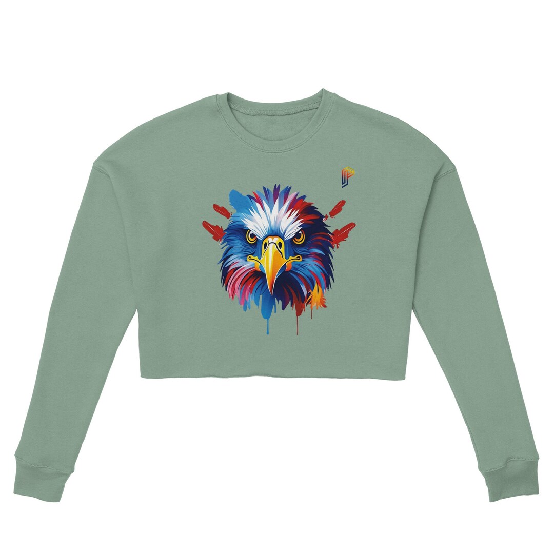 Philippine Agila Colorful on Women's Cropped Sweatshirt - Etsy
