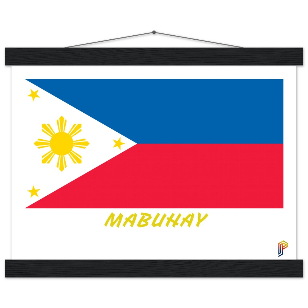 Philippine Flag Mabuhay on Premium Matte Paper Poster With Hanger - Etsy