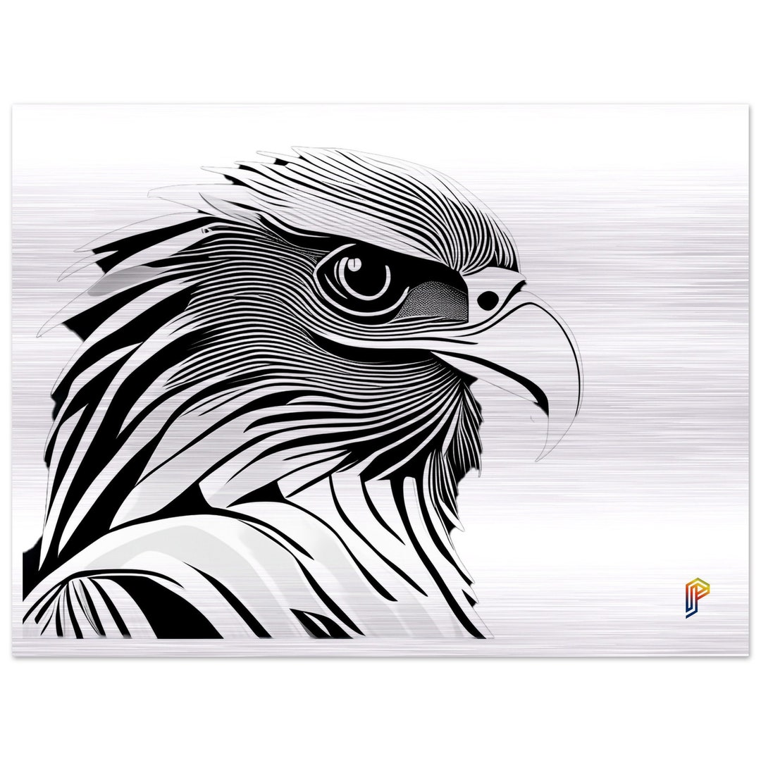 Philippine Agila Black and White on Brushed Aluminum Print - Etsy