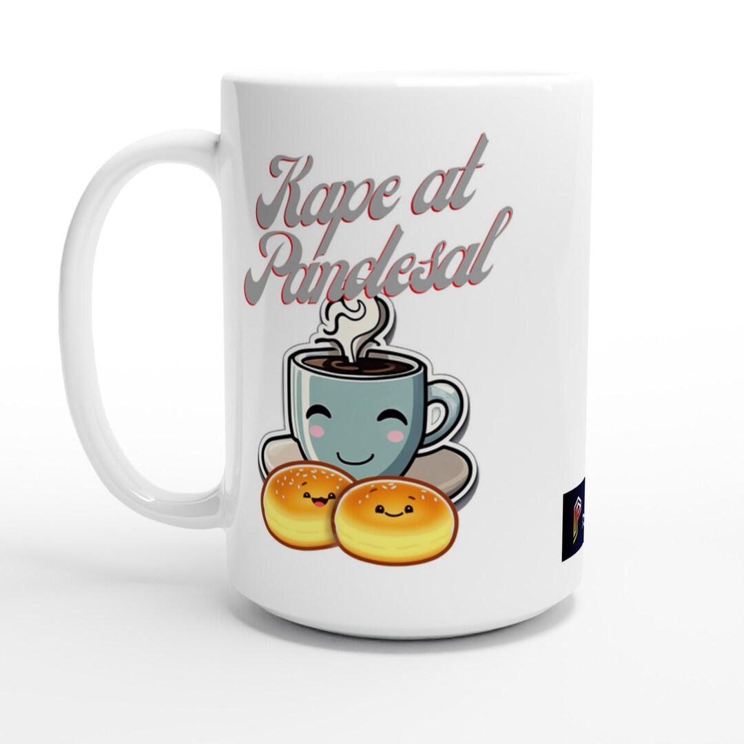 KAPE AT PANDESAL on White 15oz Ceramic Mug - Etsy