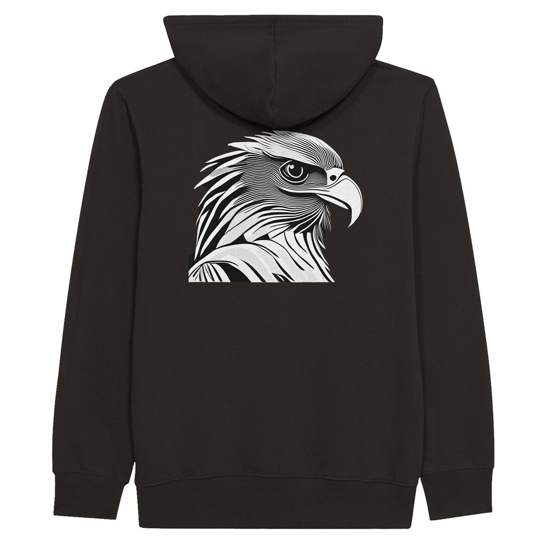 Philippine Agila Black and White on Men's Organic Zip Hoodie - Etsy