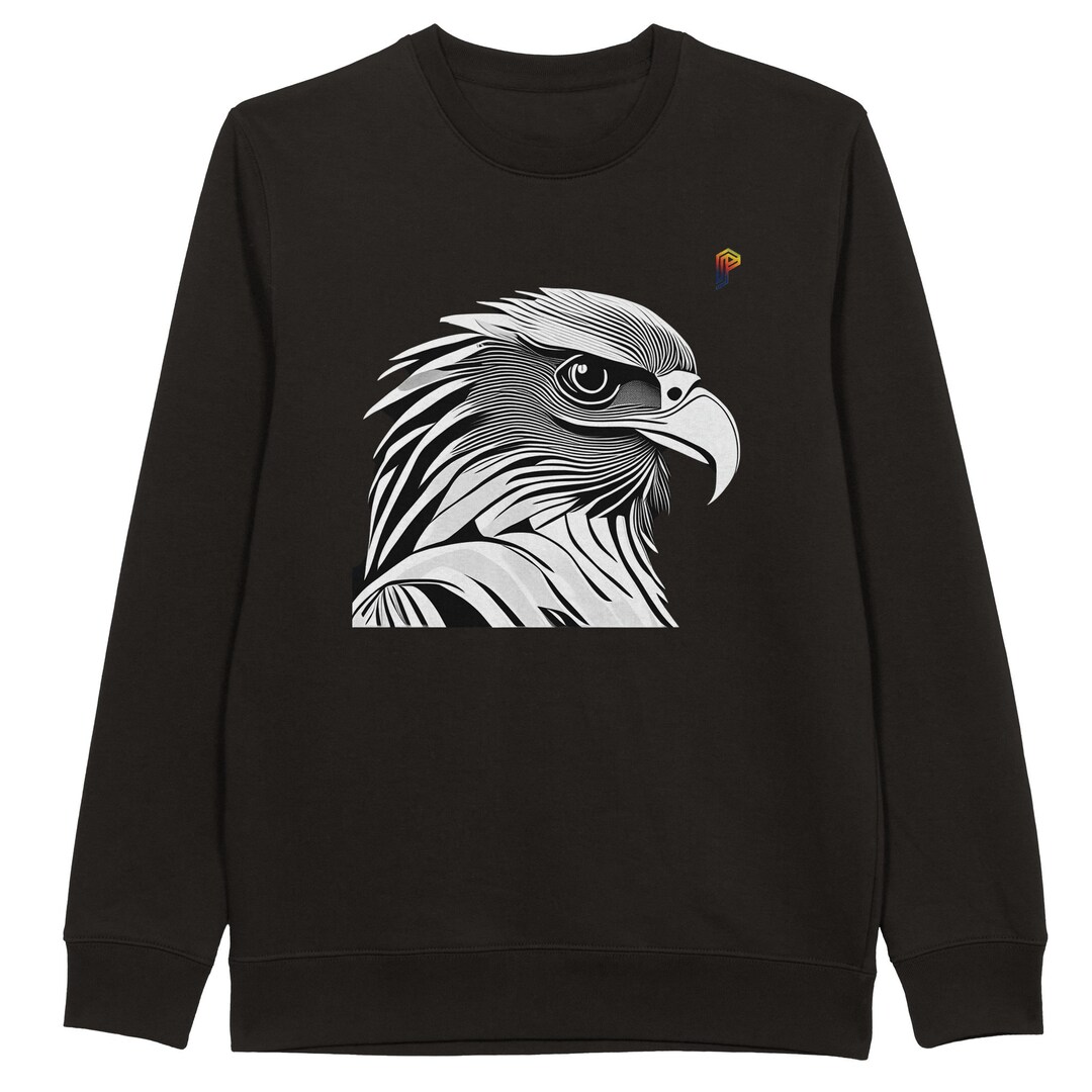 Philippine Agila Black and White on Men's Organic Crewneck Sweatshirt ...