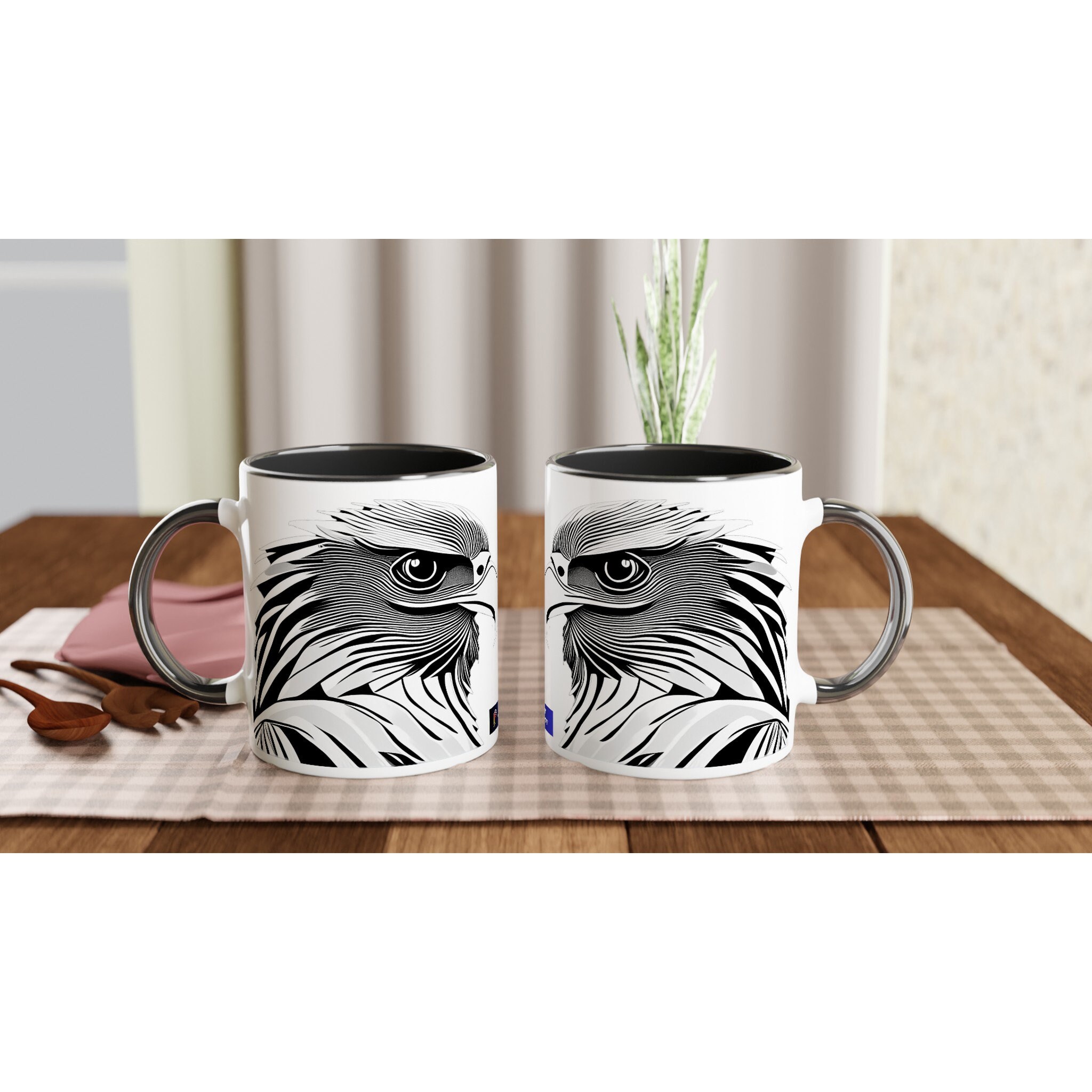 Philippine Agila Black and White on White 11oz Ceramic Mug With Color ...