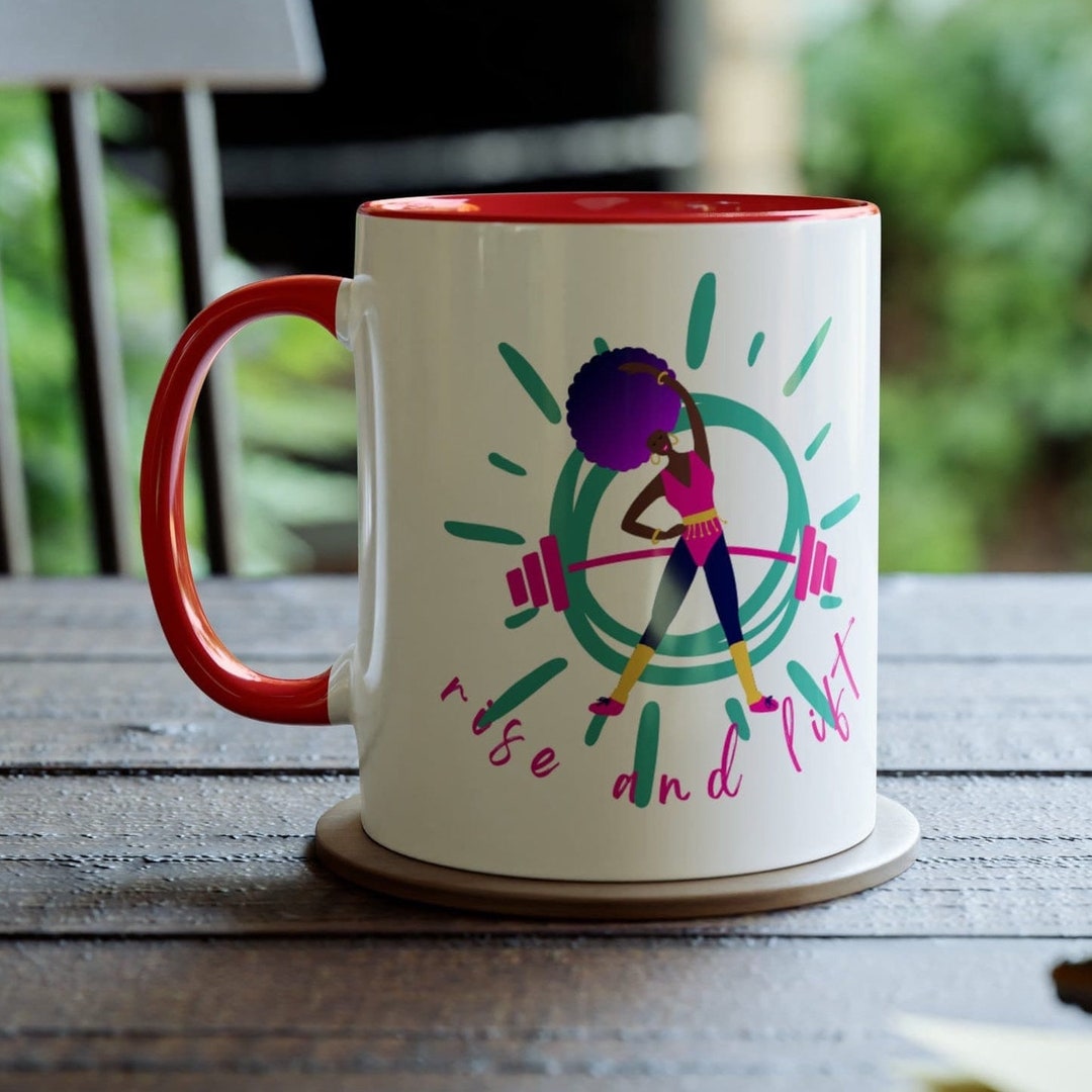 Gym Girl Two-tone Coffee Mugs, 11oz - Etsy