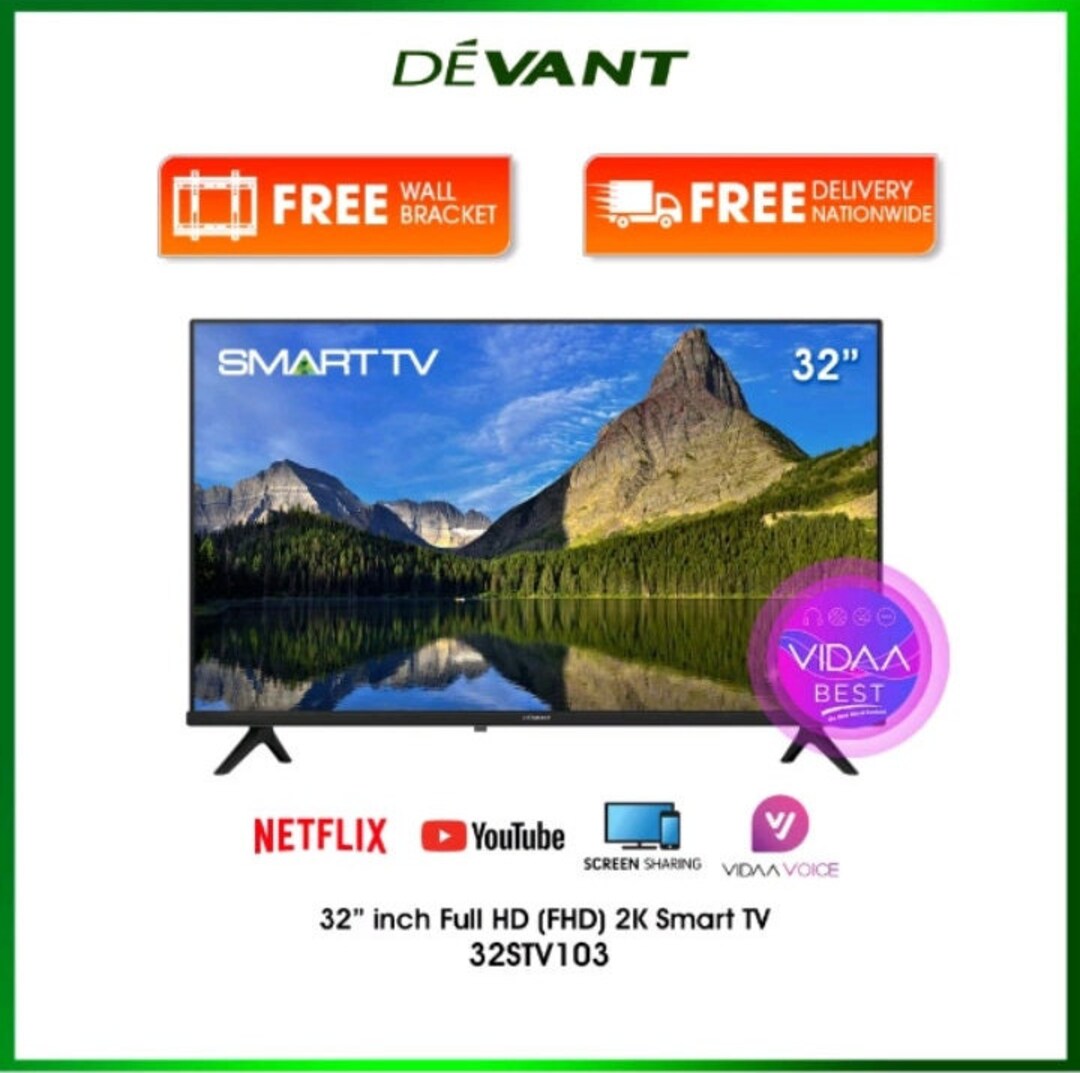 DEVANT 32STV103 32 INCH HD Ready Smart Tv Netflix Youtube - Etsy
