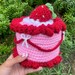 Strawberry Shortcake Crochet Cake Box Handmade - Etsy