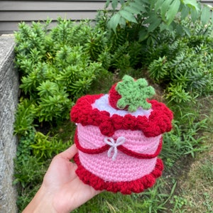 Strawberry Shortcake Crochet Cake Box Handmade - Etsy