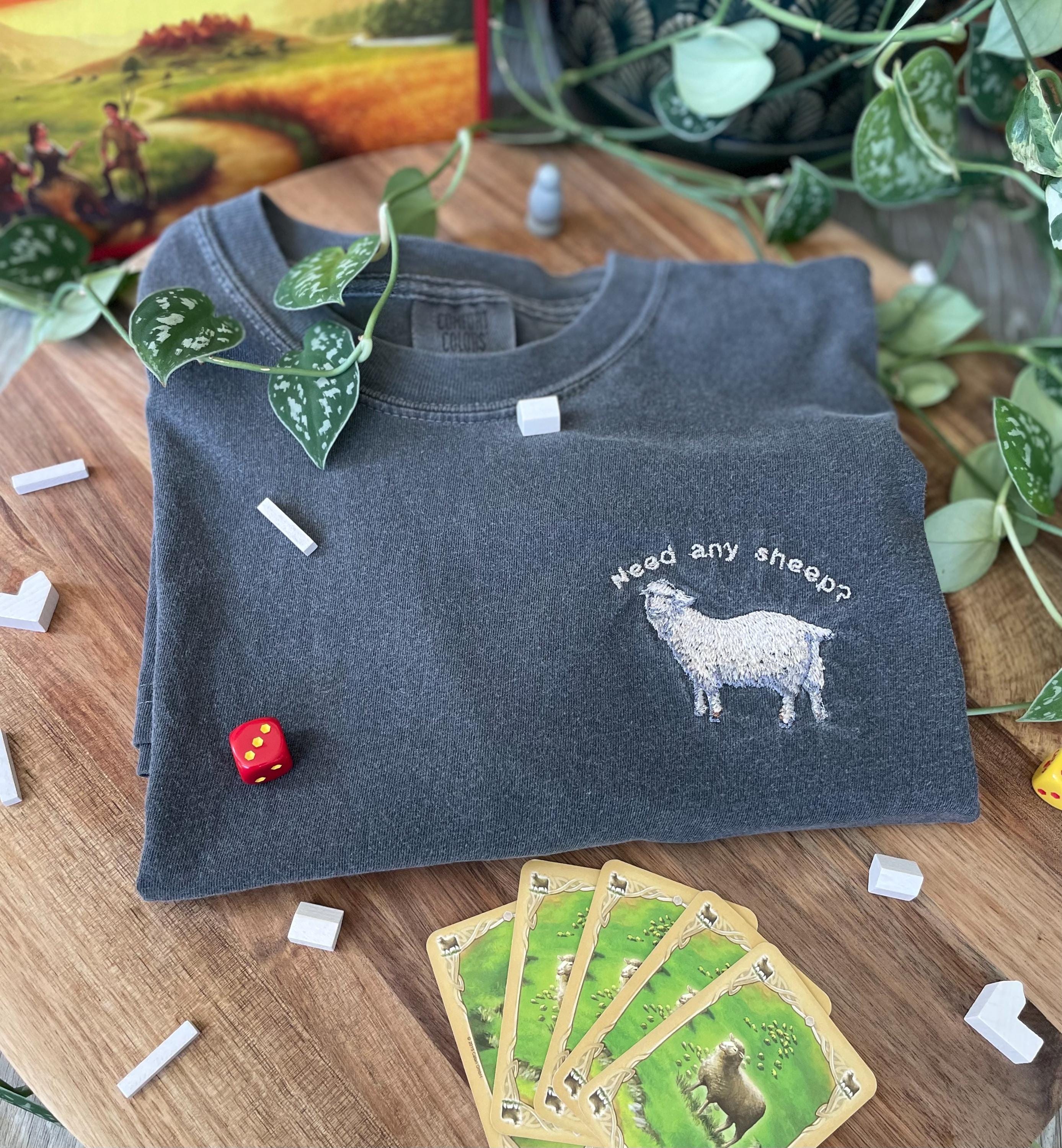 Embroidered Catan Sheep T-shirt - Etsy
