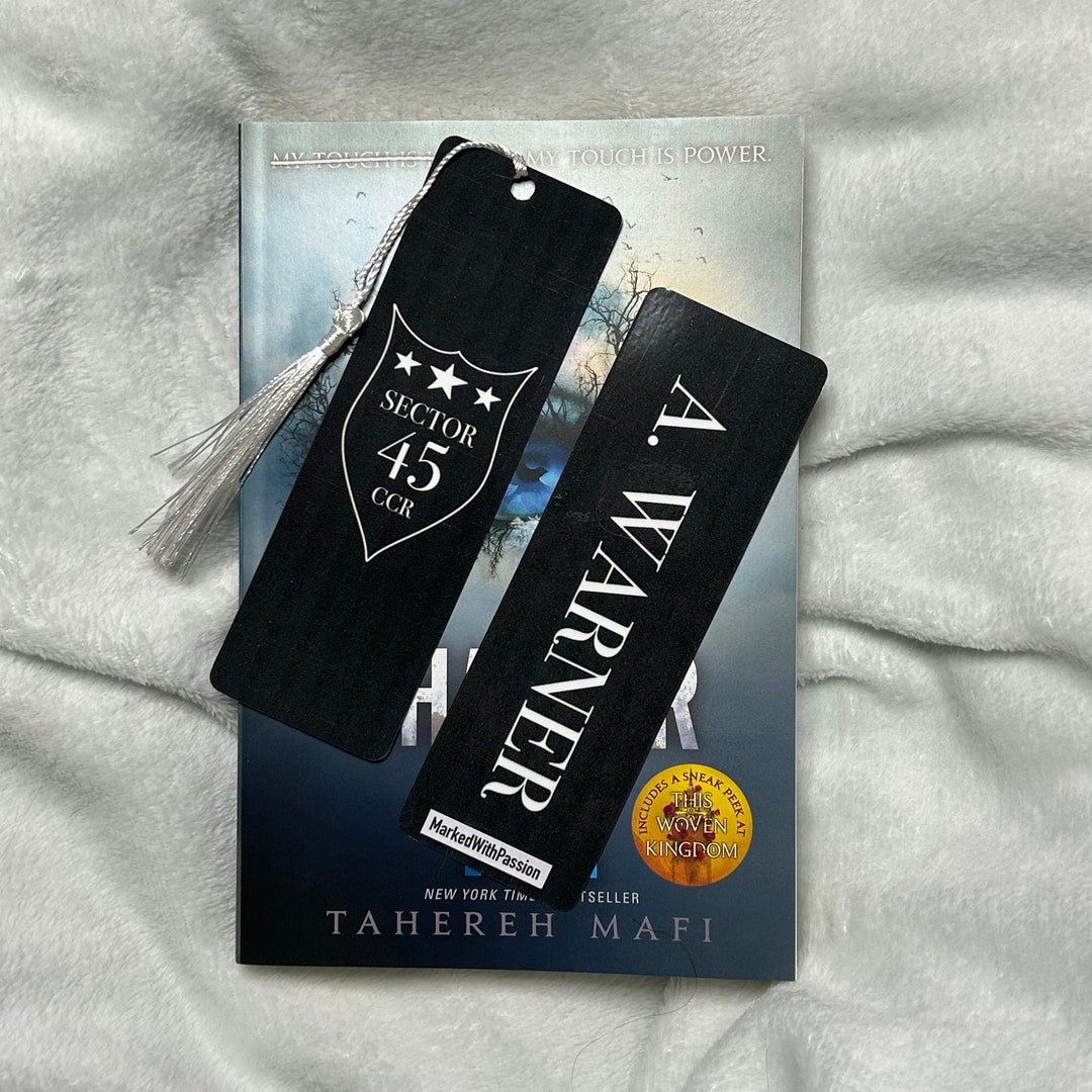 Aaron Warner Bookmark Shatter Me Series Tahereh Mafi Double Sided ...