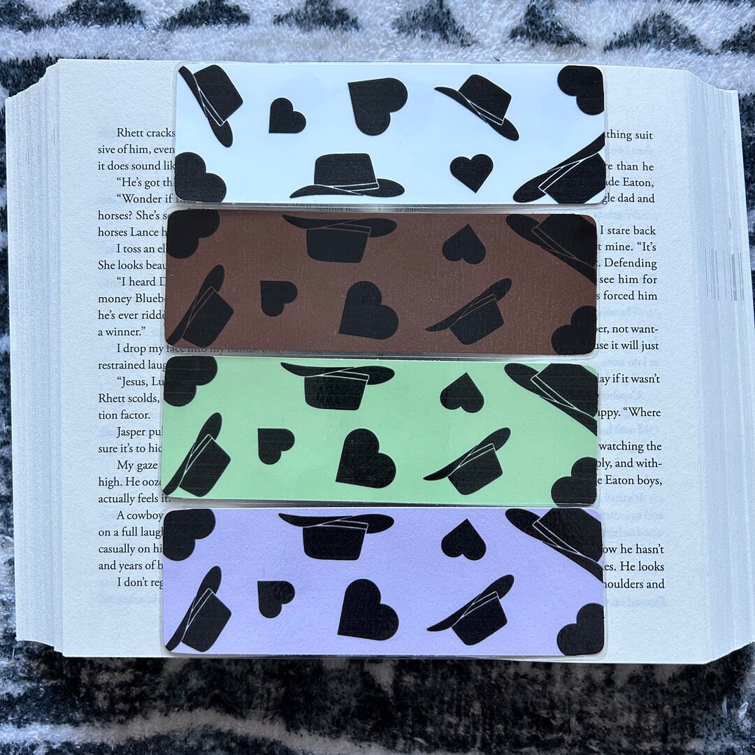 Cowboy Romance Bookmark Western Romance Bookmark Cowboy Hat Bookmark ...