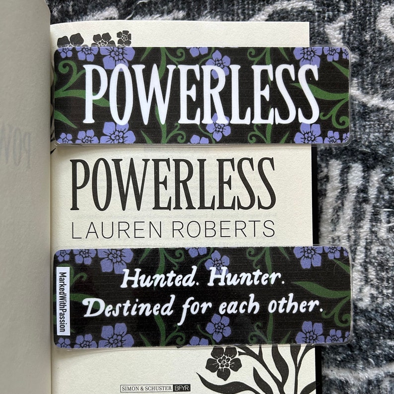 Powerless Bookmark Lauren Roberts Double Sided Bookmark Laminated ...