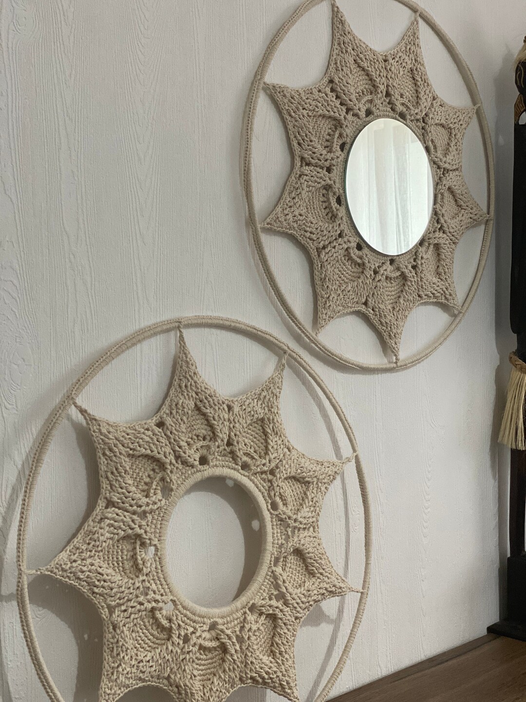 Crochet Pattern Mirror Wall Panel MIRANDA DIY Tutorial PDF - Etsy