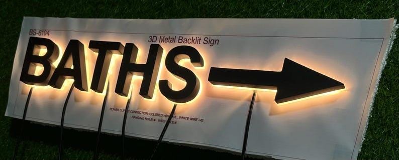 3D Metal Signs, Gold Mirror Signs, Custom Business Signs, Salon Signs ...