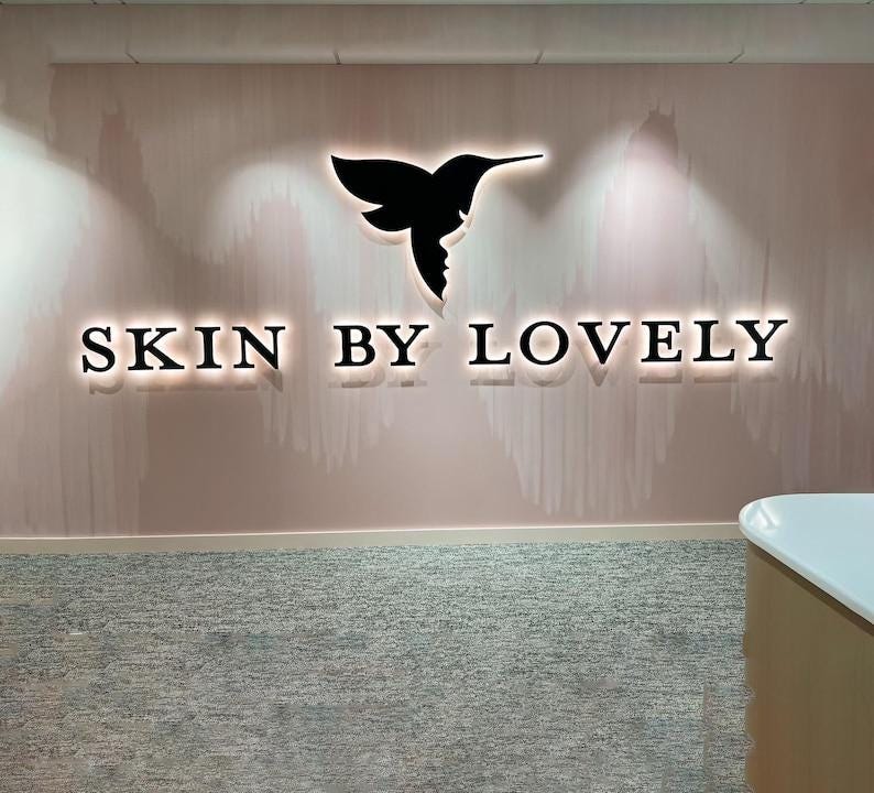 Logo Sign for Business, Custom Salon Sign, 3D Business Sign, Aesthetic ...