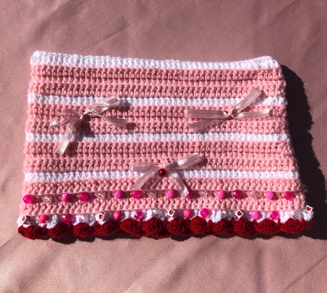 Lovecore Pink Crocheted Cat Beanie - Etsy