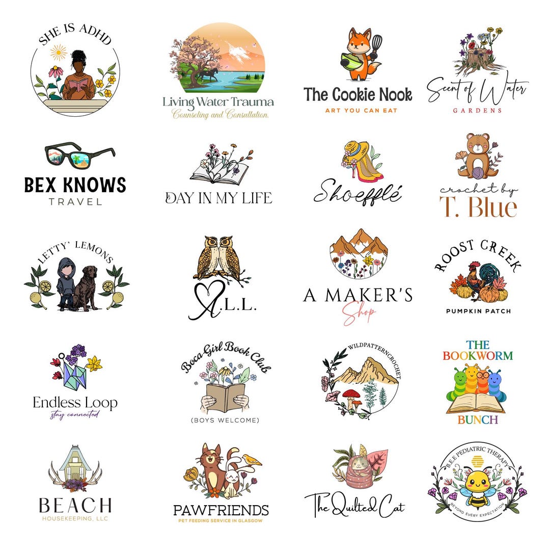 Custom Hand Drawn Logo, Logo Design, Logo Design Custom for Business ...