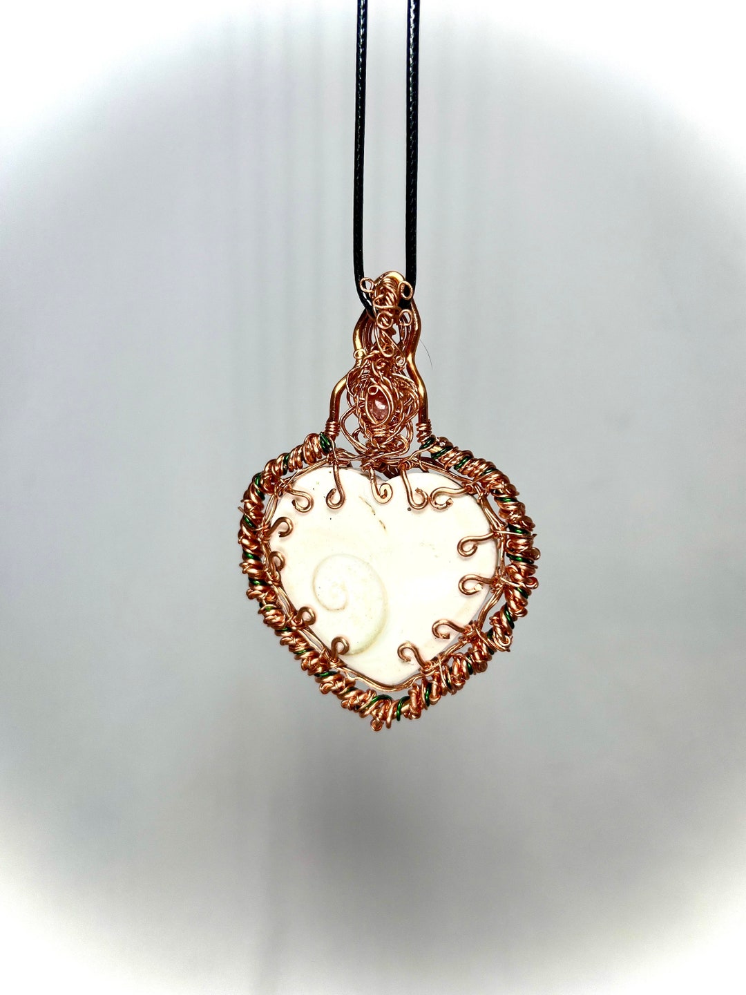 Shiva Shell Heart Wire Wrap (double Sided) - Etsy
