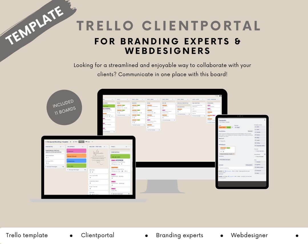 Client Portal | Trello Template | Branding Experts | Webdesigner | Business Workflow ...
