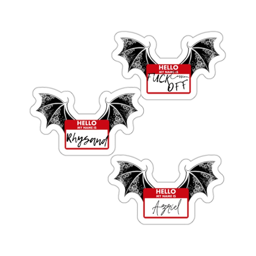 Bat Boys Name Tag Sticker Set - Sarah J Maas - A Court of Thorns and ...