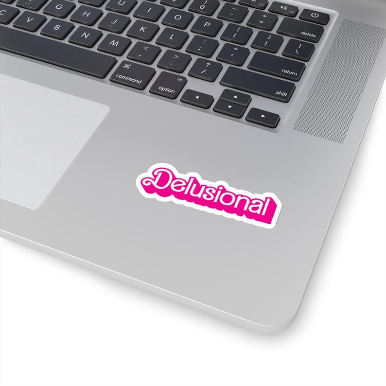 Delusional Barbie Kiss-cut Sticker, Funny Cute Pink Sticker, Vinyl ...