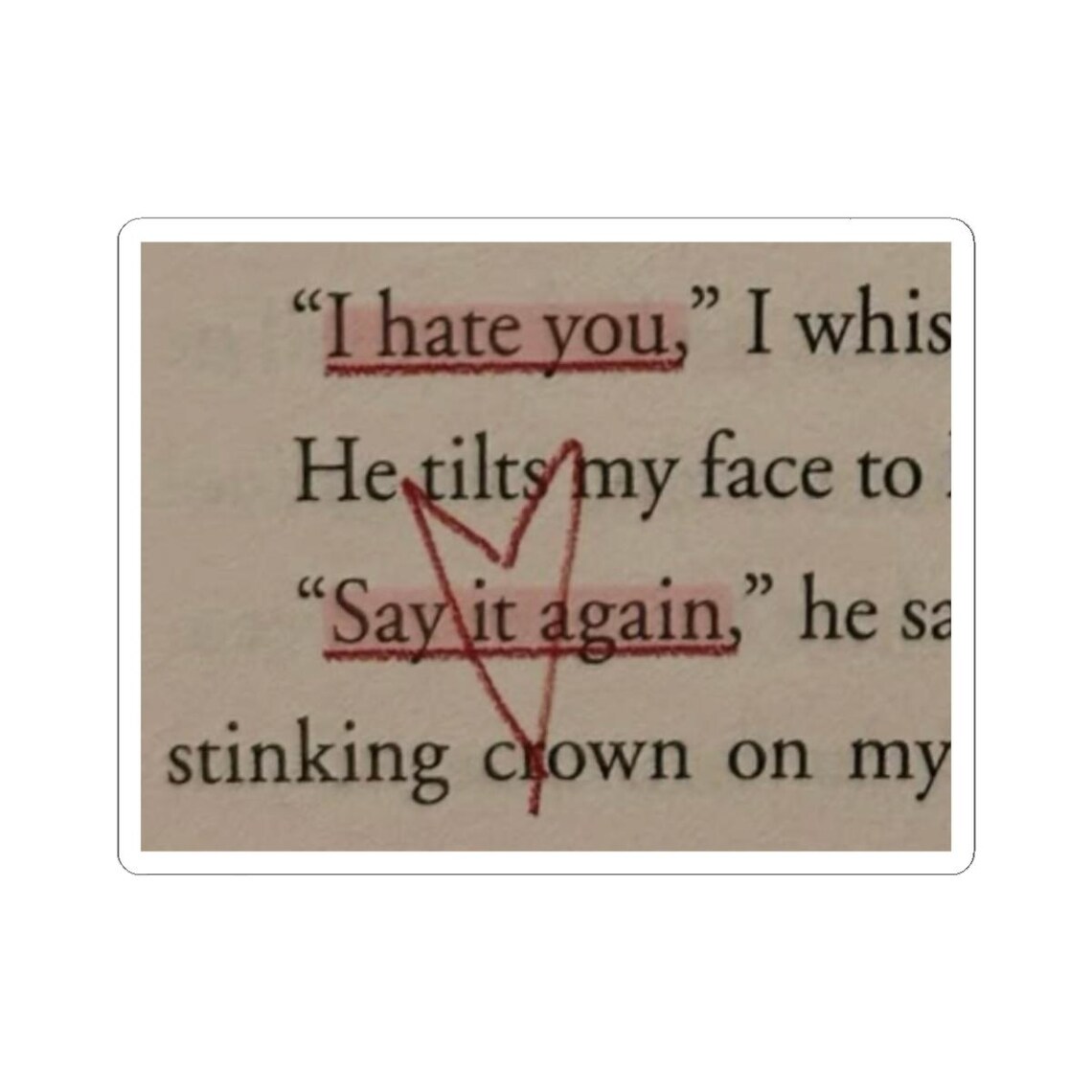 Cruel Prince Quote Sticker: Cardan & Jude, Folk of the Air - Etsy