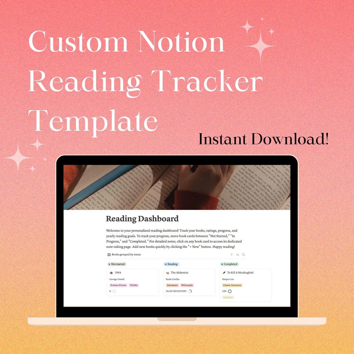 Notion Reading Tracker | Digital Book Journal | Yearly Reading Goal ...