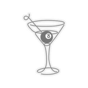 Magic 8 Ball Martini Glass Stickers, Decal, Laptop, Water Bottle ...