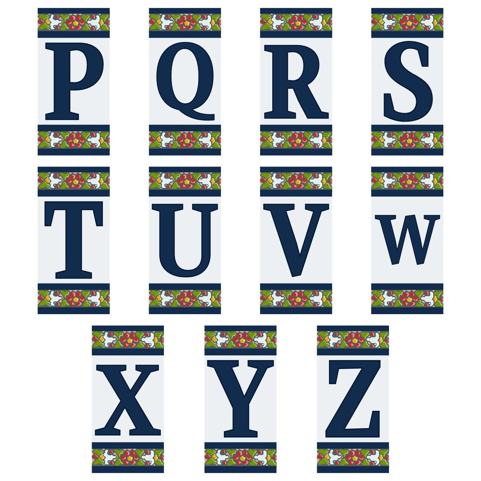 Spanish Letter Tiles Kiss-cut Stickers, Initial Sticker Decals ...