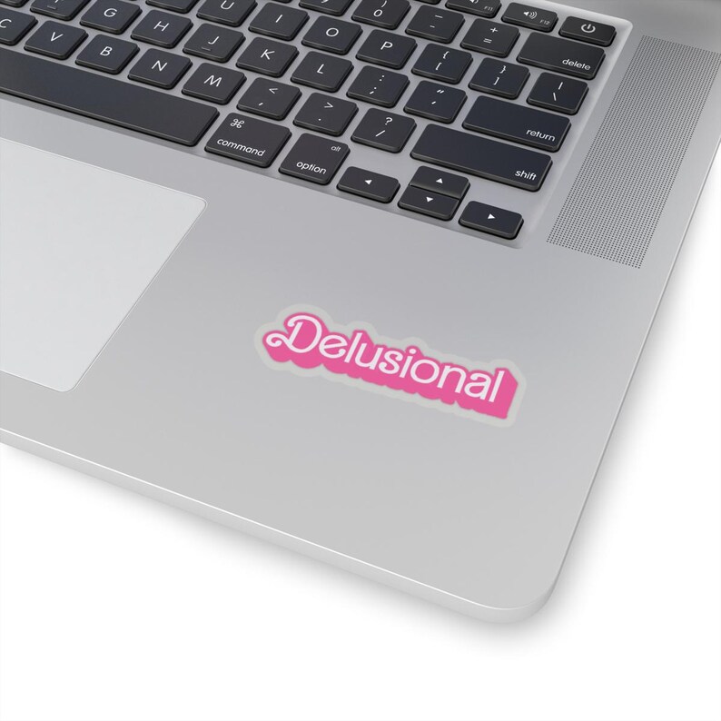 Delusional Barbie Kiss-cut Sticker, Funny Cute Pink Sticker, Vinyl ...