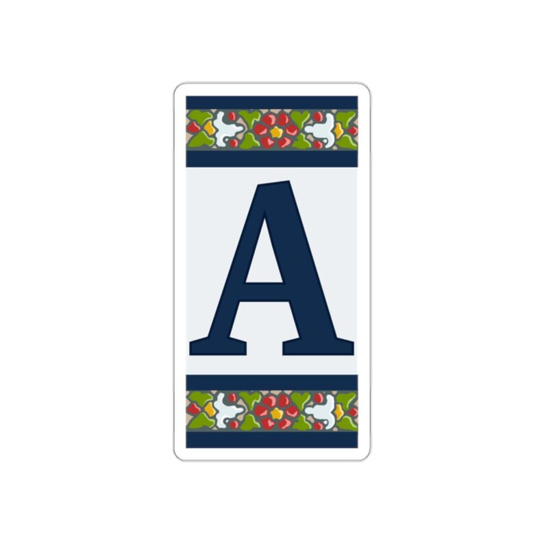Spanish Letter Tiles Kiss-cut Stickers, Initial Sticker Decals ...