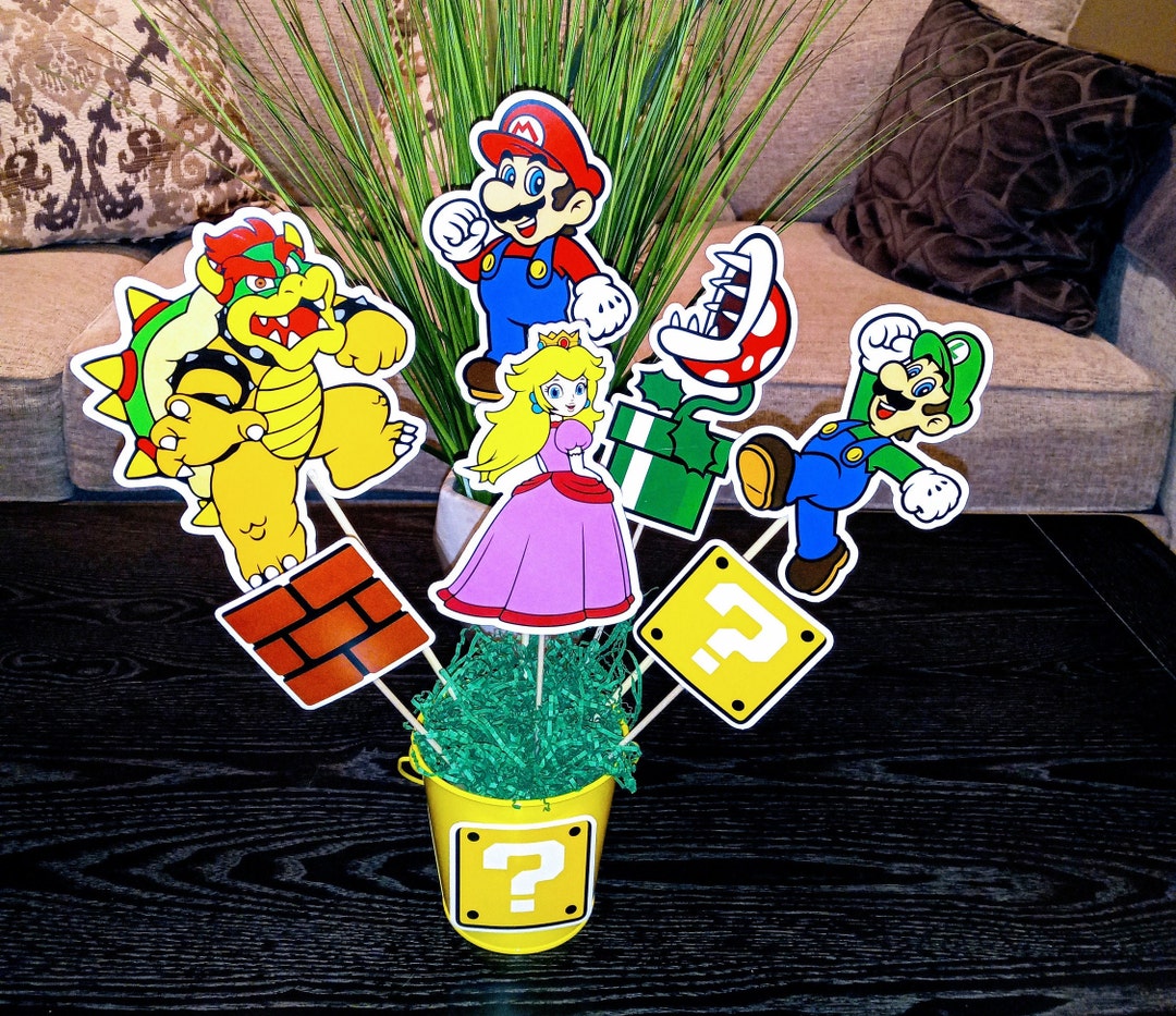 Super Mario and Friends Birthday Centerpiece - Etsy