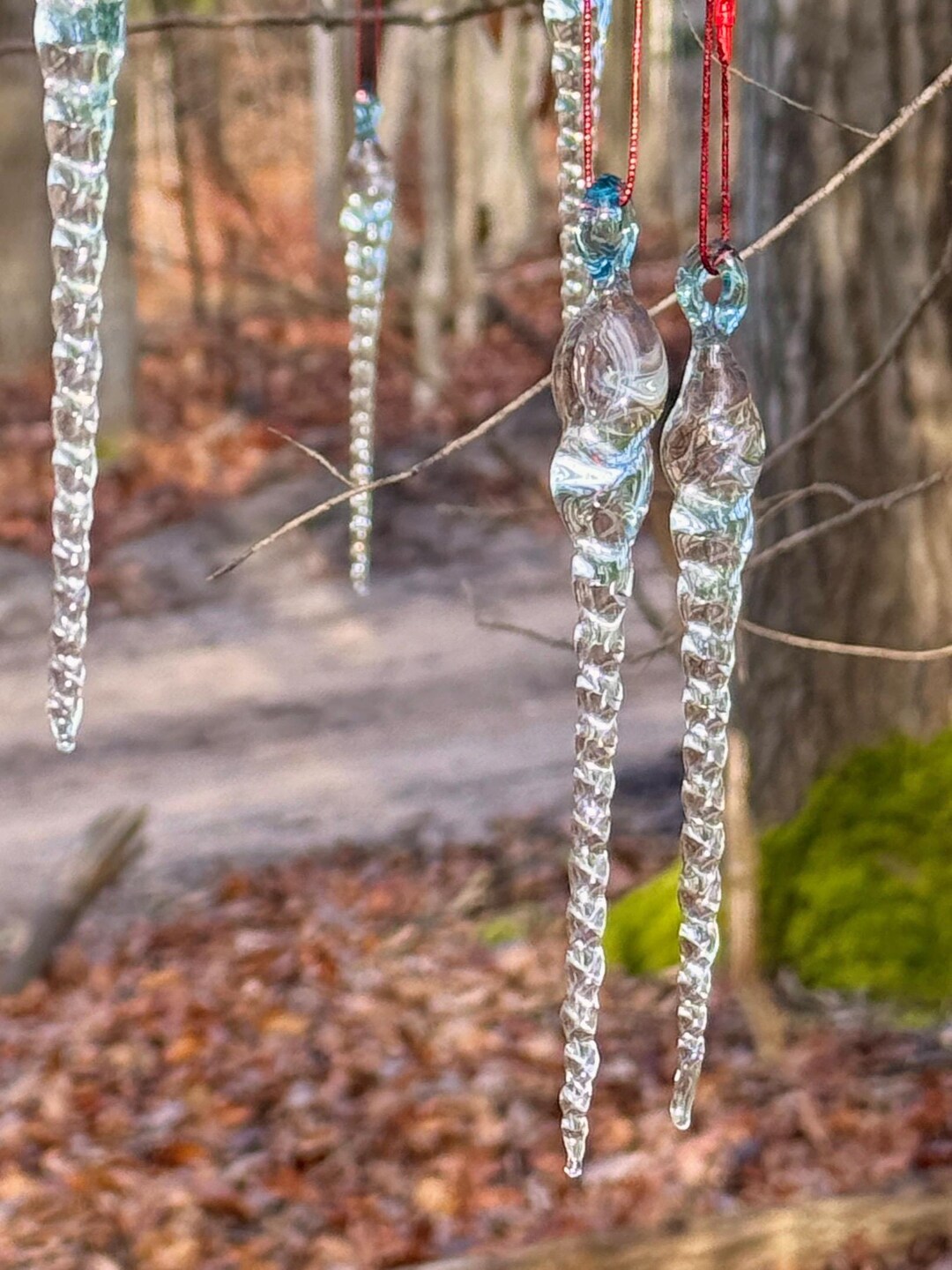 Blown Glass Icicle Ornament - Handmade Christmas Tree Decorations | Art ...