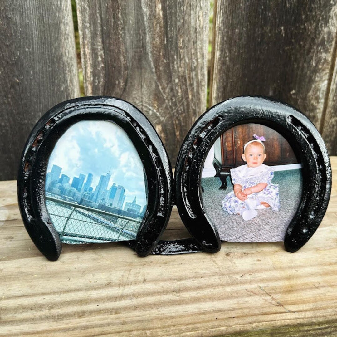 Double Horse Shoe Picture Frame - Etsy