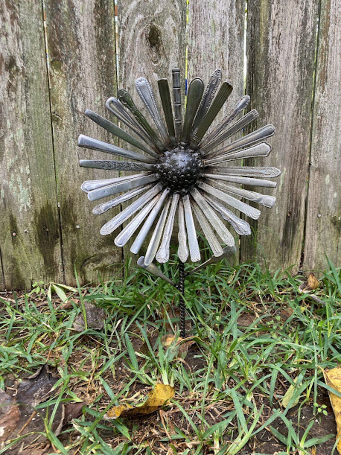 Silverware Flower Garden Stake| Outdoor Garden Decorations, Unique ...