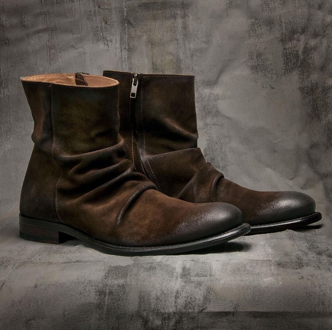 Chrisleath&co Bowie Boots handmade Premium Quality Suede Leather - Etsy