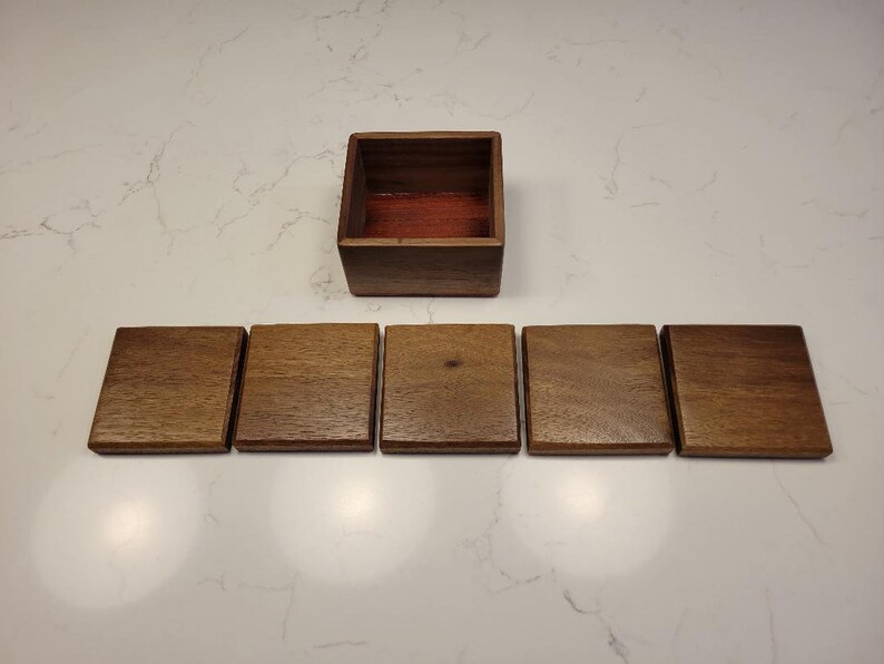 Hand-crafted Brazilian Teak Coasters Gift for Dad Housewarming Gift for ...